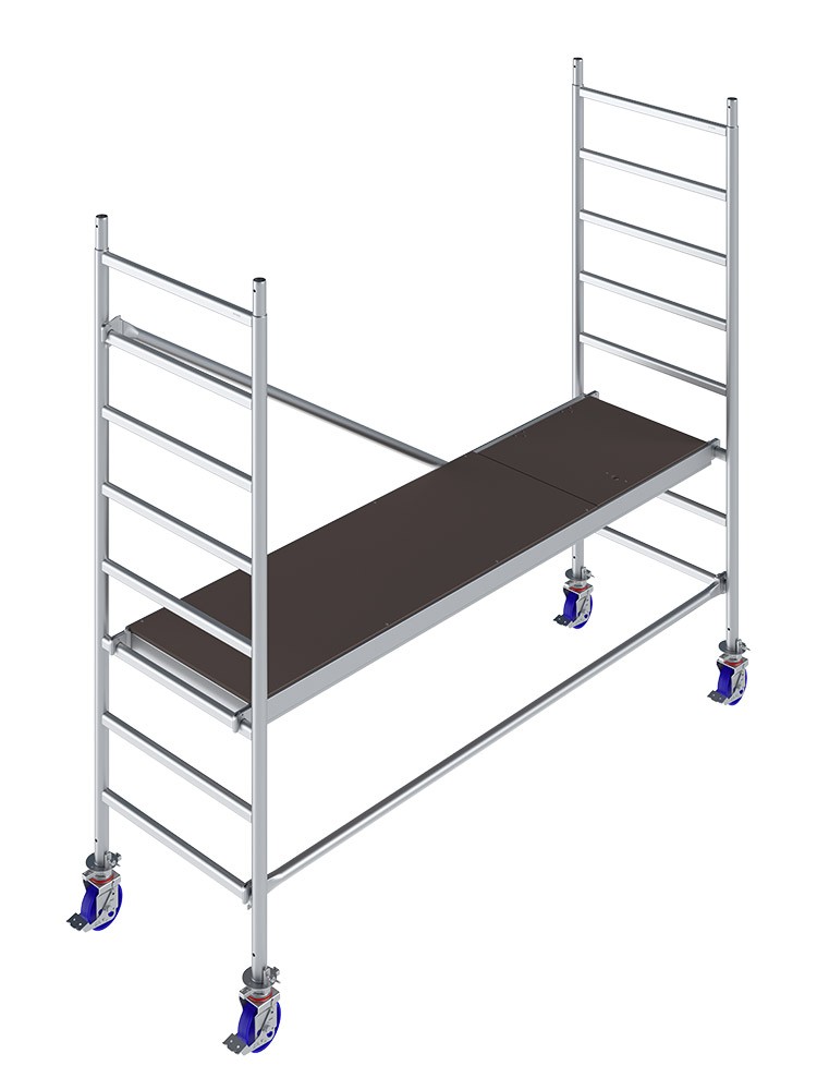 KRAUSE STABILO Serie 10 Alu-Fahrgerüst - Feldlänge 2,50 m - AH 3,00 m | gemäß neuer Norm DIN EN ...