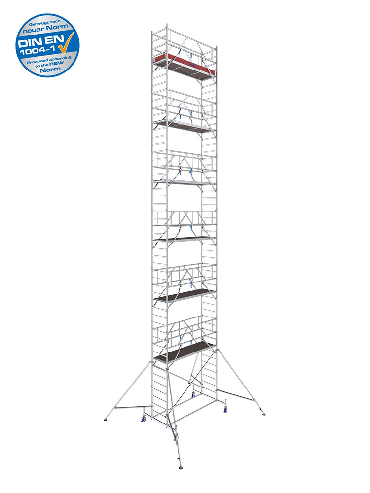 KRAUSE STABILO Serie 10 Alu-Fahrgerüst - Feldlänge 2,50 m - AH 14,40 m | gemäß neuer Norm DIN EN ...