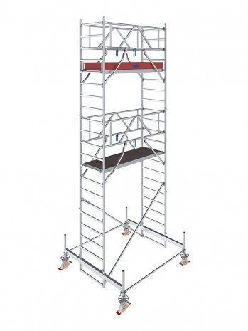 KRAUSE STABILO Serie 100 Alu-Fahrgerüst - Feldlänge 2,00 m - AH 6,50 m | gemäß neuer Norm DIN EN ...
