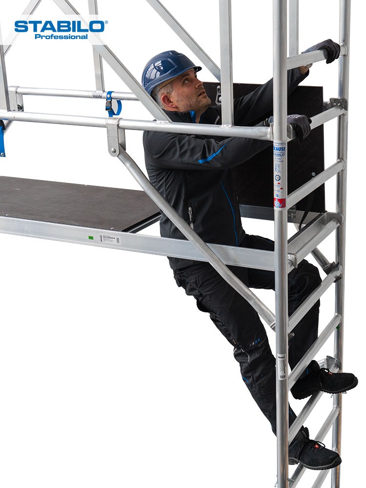 KRAUSE STABILO Serie 100 Alu-Fahrgerüst - Feldlänge 2,00 m - AH 4,50 m | gemäß neuer Norm DIN EN ...