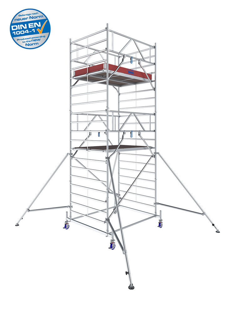 KRAUSE STABILO Serie 50 Breitaufbau Alu-Fahrgerüst - Feldlänge 2,00 m - AH 6,40 m | gemäß neuer ...