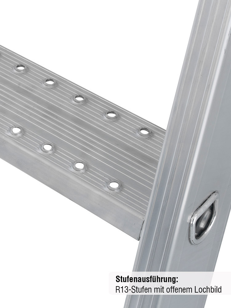 KRAUSE STABILO Stehleiter mit R13-Stufen / 4 Stufen R13 / gemäß TRBS 2121-2 - 136022