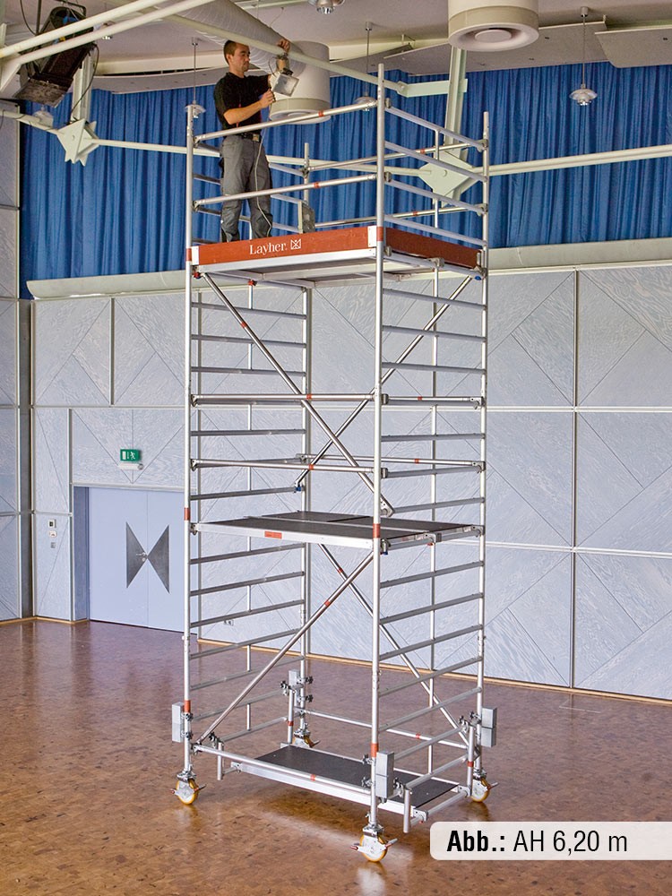 Layher Fahrgerüst Uni Kompakt P2 1405004 AH 6,20 m | gemäß DIN EN 1004:2021 - 1405004