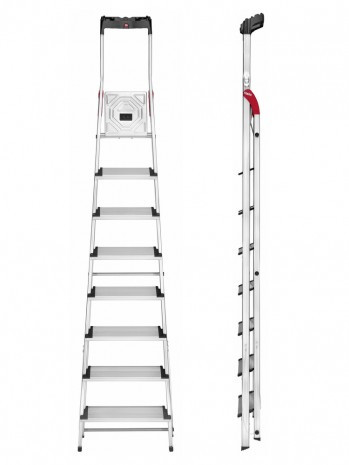 Hailo L80 ComfortLine - Sicherheits-Stehleiter 8 XXL-Stufen - 8040807