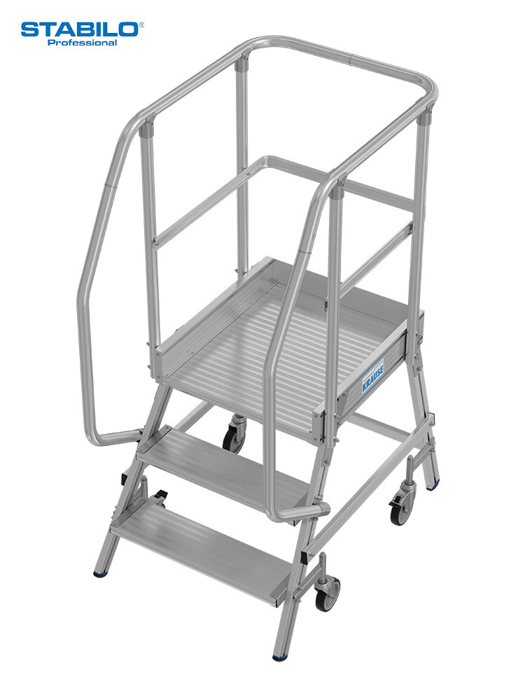 KRAUSE STABILO Podestleiter fahrbar, einseitig begehbar / 3 Stufen - 821010